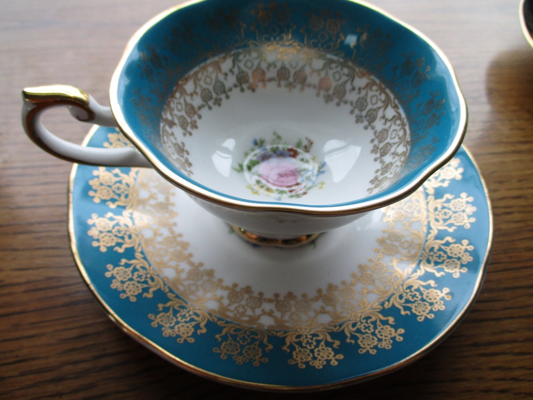 Vintage Monarch Pattern Queen's Tea Cup and Saucer - Etsy