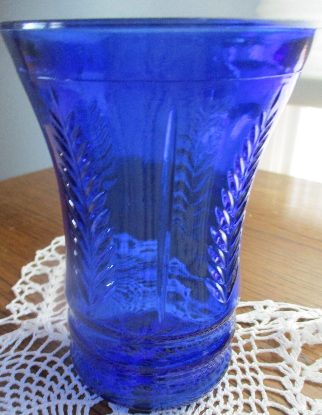 4 Inch Tall Round Blue Glass Vase - Etsy