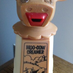 Vintage Plastic Moo Cow Creamer - Etsy