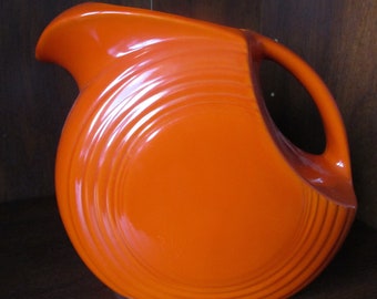 Orange Fiestaware Pitcher - Etsy