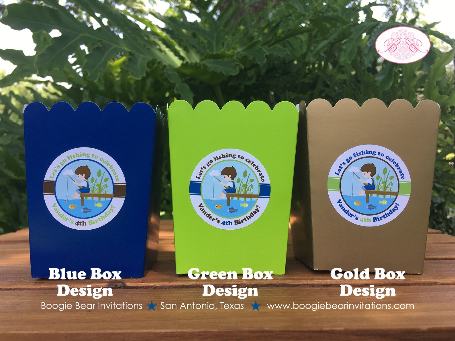Fishing Boy Birthday Party Popcorn Boxes Mini Food Buffet Fish | Etsy