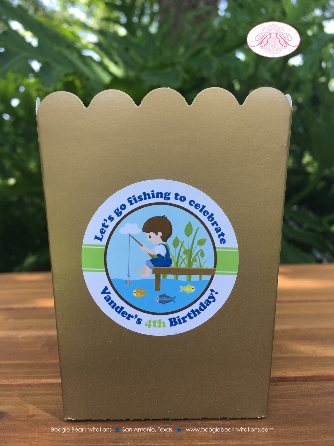 Fishing Boy Birthday Party Popcorn Boxes Mini Food Buffet Fish | Etsy