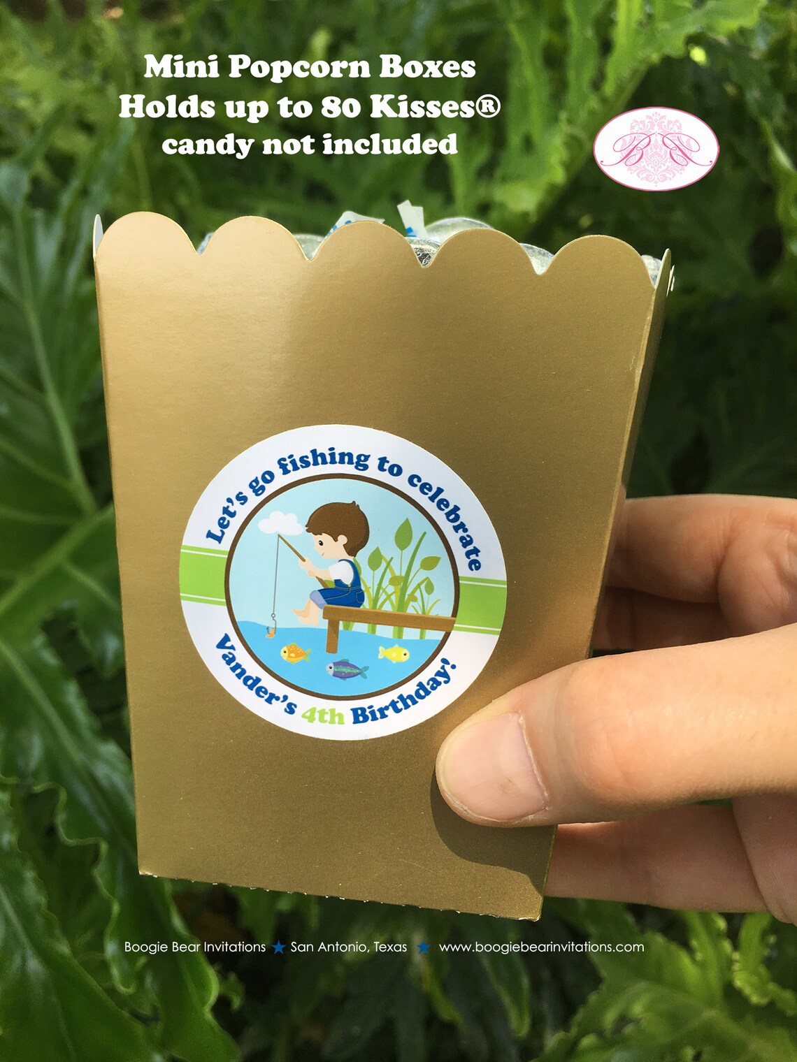 Fishing Boy Birthday Party Popcorn Boxes Mini Food Buffet Fish | Etsy