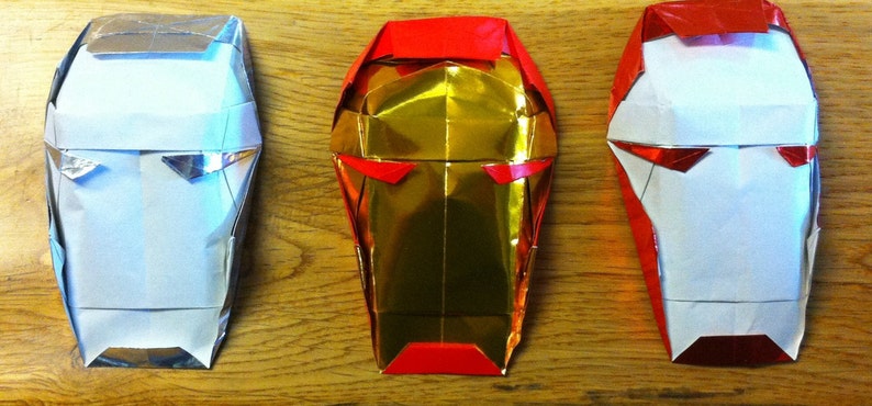 Origami Iron Man Mask - Etsy