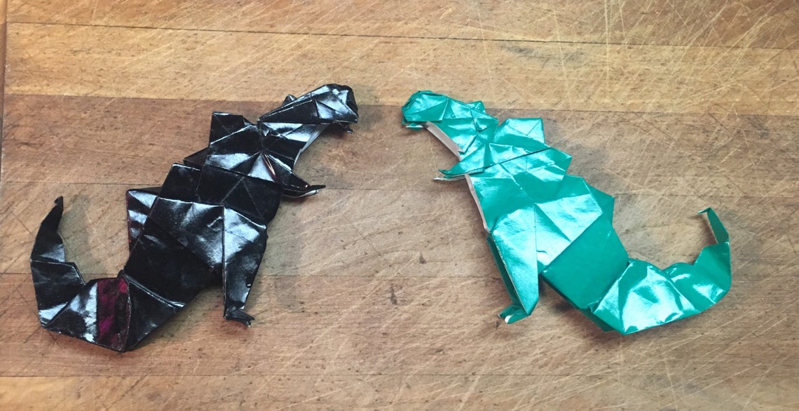 Origami Godzilla--a Japanese Legend Rendered in Asian Papercraft! - Etsy