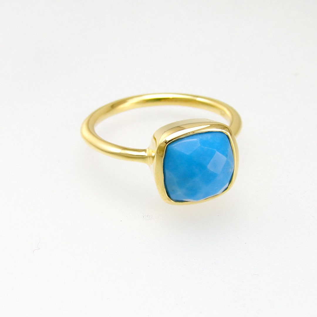 Turquoise Ring - Sleeping Beauty Turquoise - Birthstone Ring - Gold ...