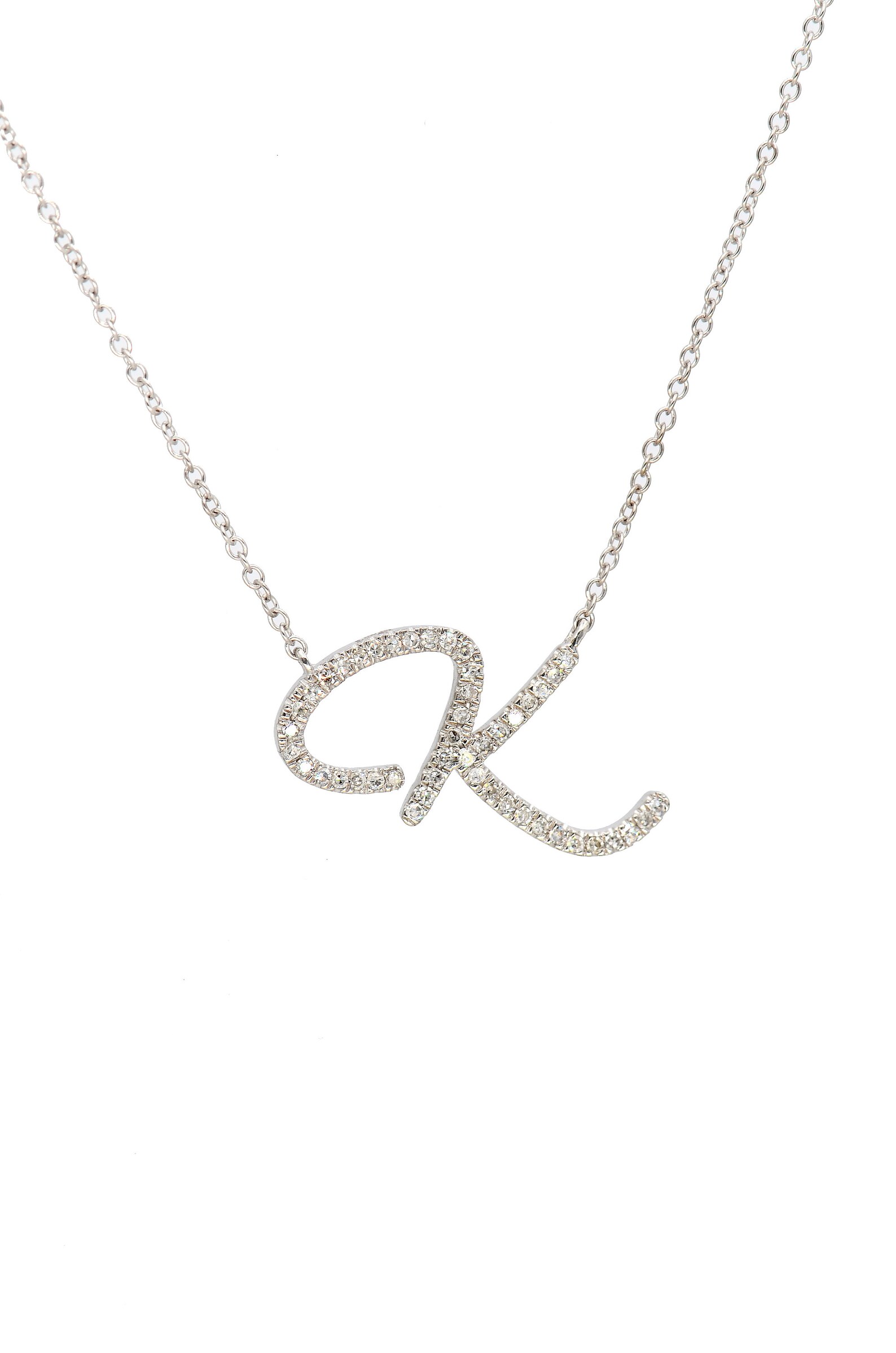 Diamond Initial Necklace Customized Diamond Letter Alphabet - Etsy