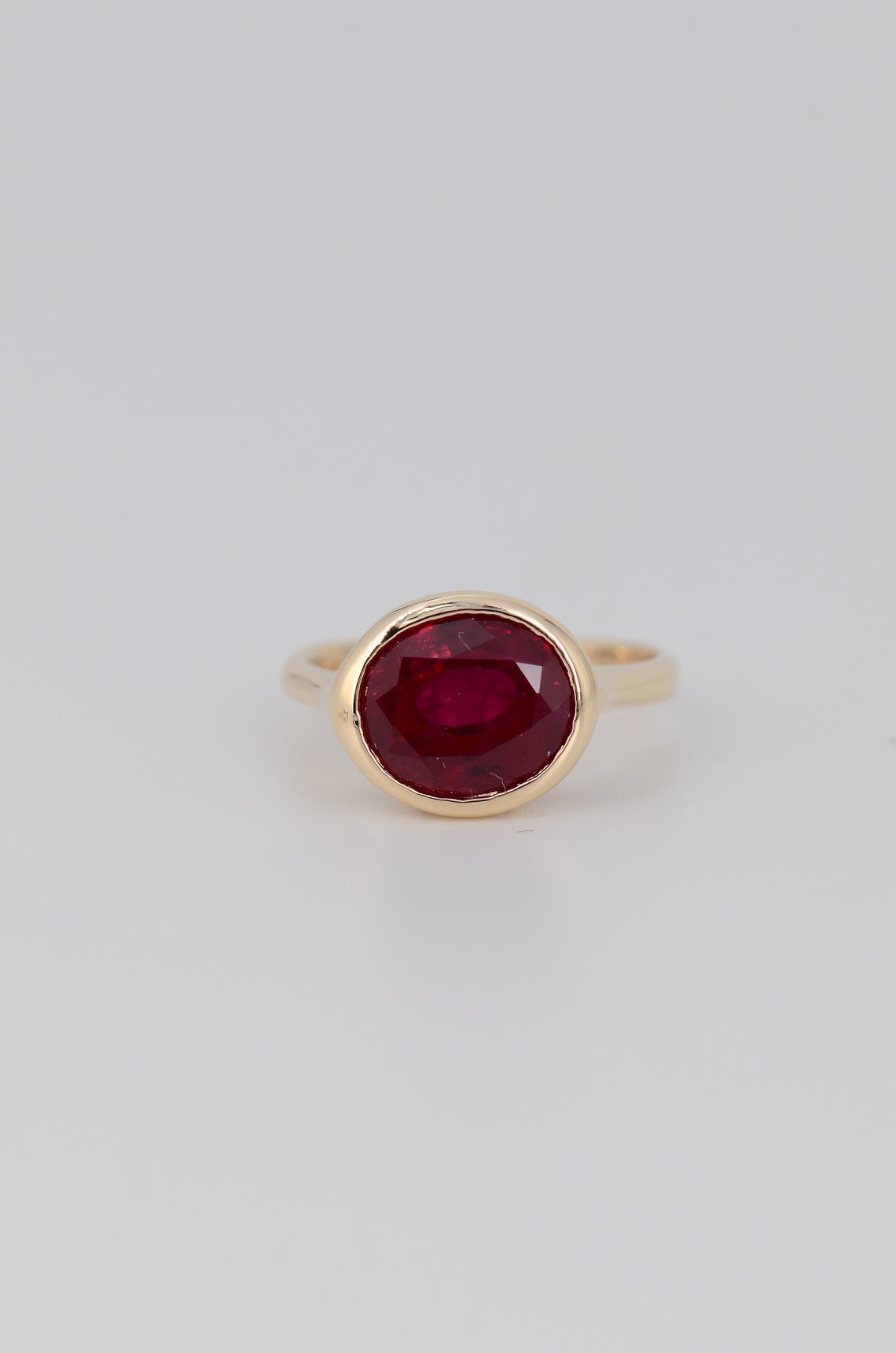 Pigeon Blood Ruby Ring 14k Solid Gold Ring Oval Pegion Ruby - Etsy