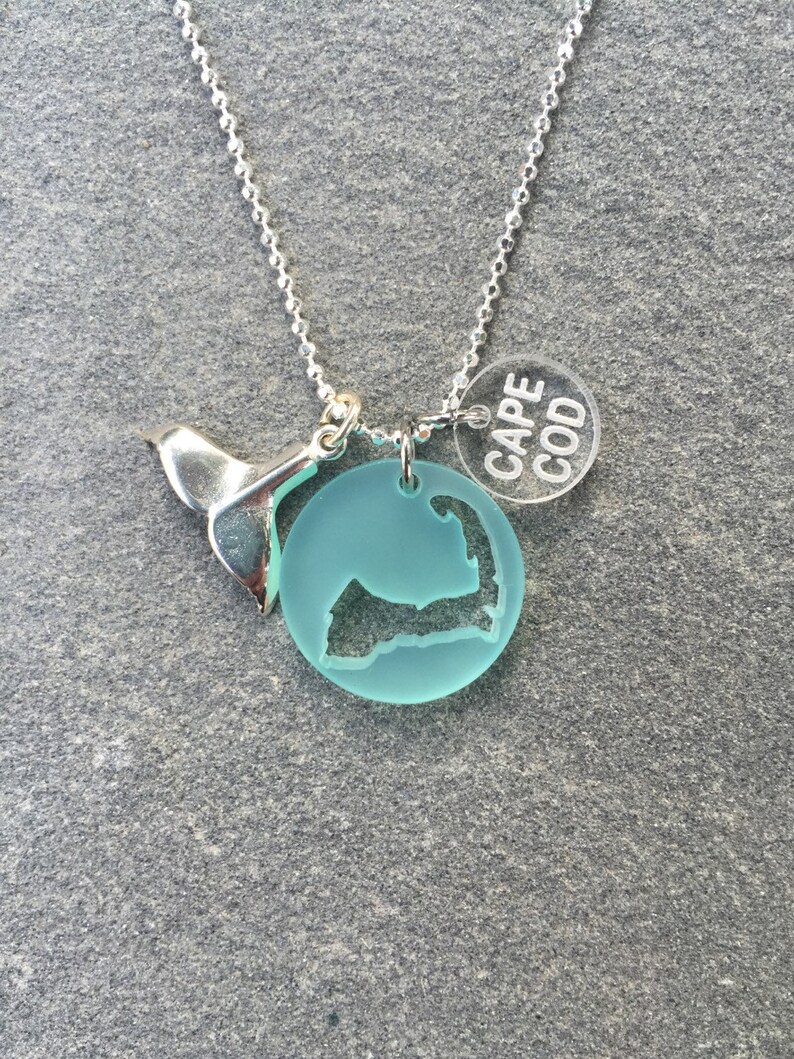 Cape Cod Sea Glass Style Charm Necklace | Etsy