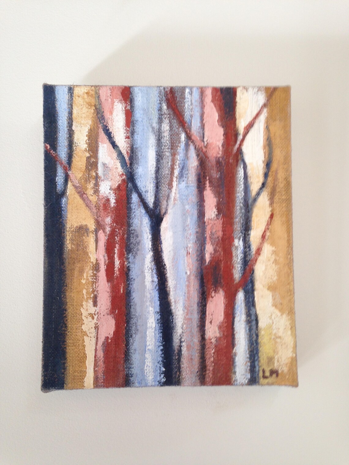 Australian Bush,landscape,original Painting,blue,ochre,burnt Red ...