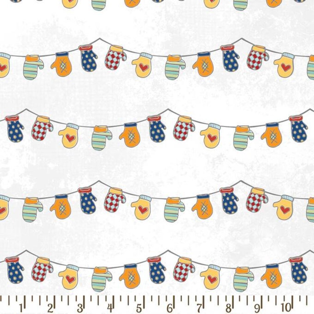 Flaky Snow Pals 00525 Mitten Swag by Adornit Fabrics - by the Half-yard ...