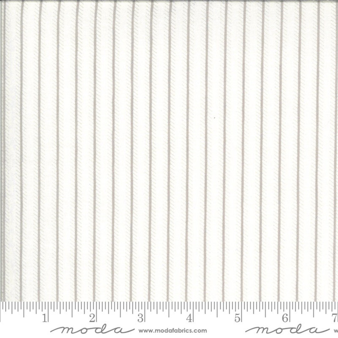Dover Ticking Stripe Grey 18705 11 by Brenda Riddle for Moda Fabrics ...