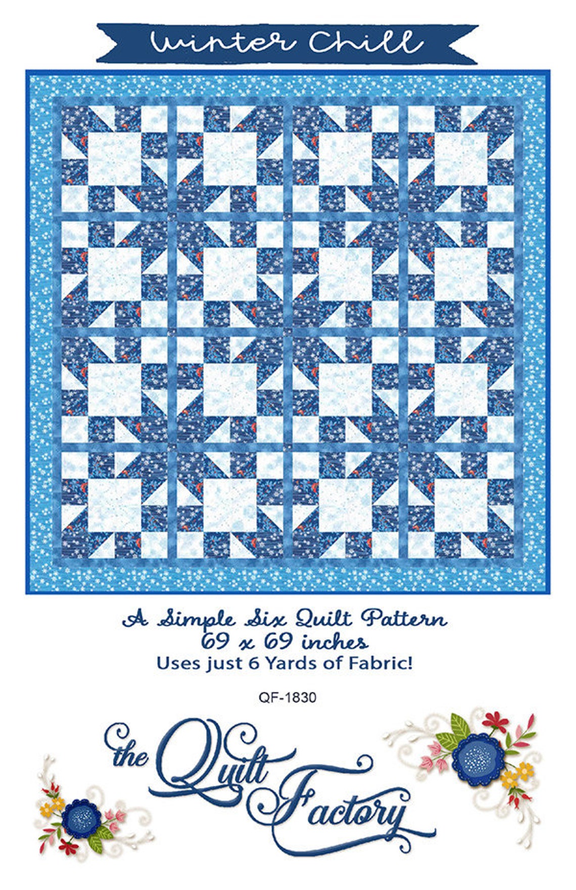 Winter Chill Quilt Kit Using Forest Frost Glitter Fabrics by Moda ...