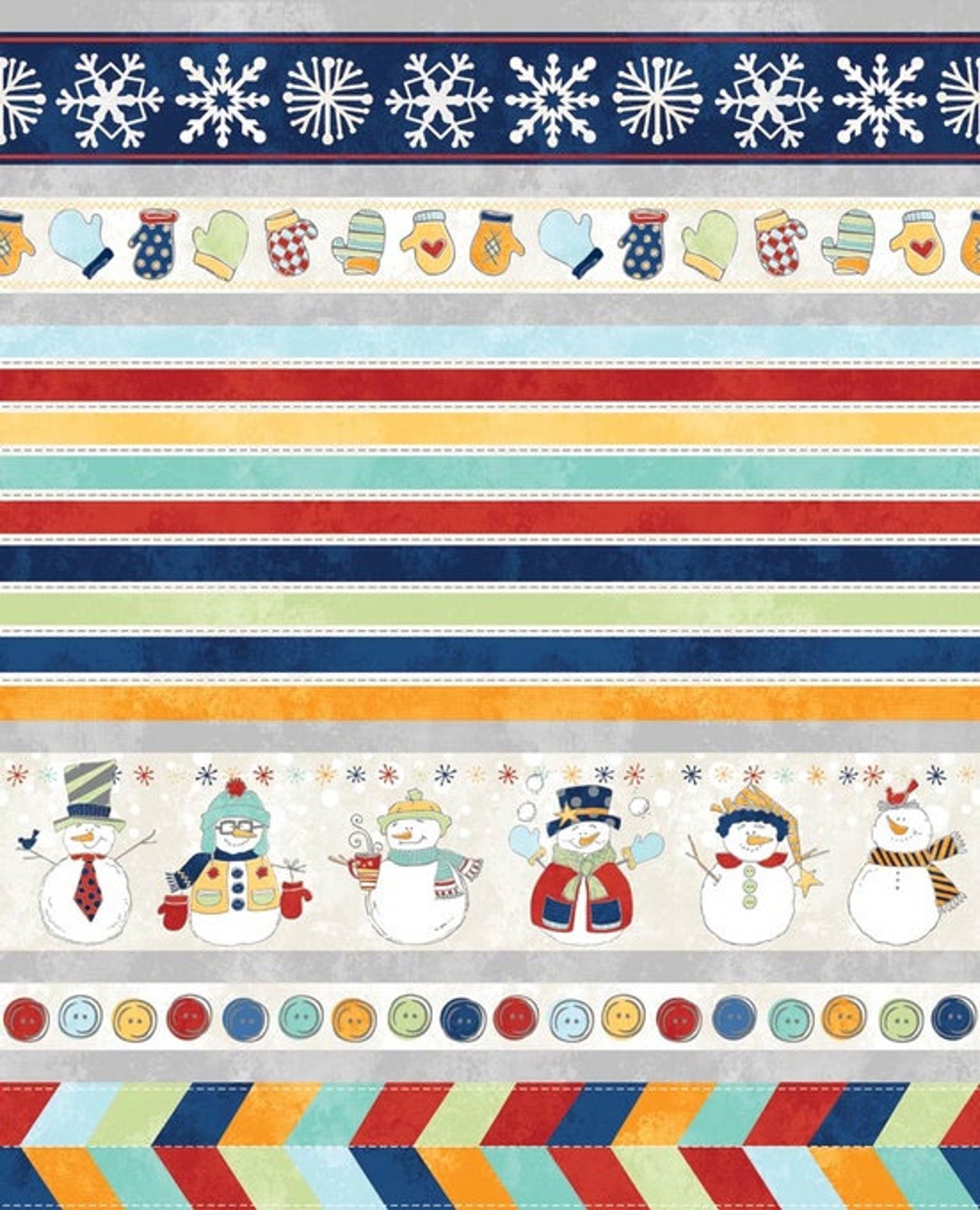 Flaky Snow Pals by Adornit Fabrics Sold by the Half Yard - Etsy