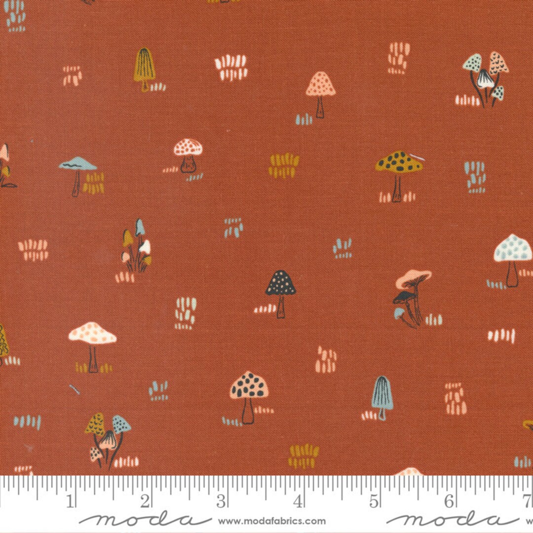 Woodland Wildflowers 45585 24 Rust by Fancy That Designs for Moda ...