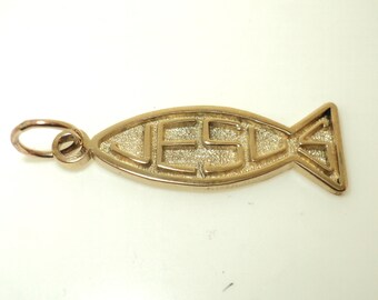 Jesus fish pendant | Etsy