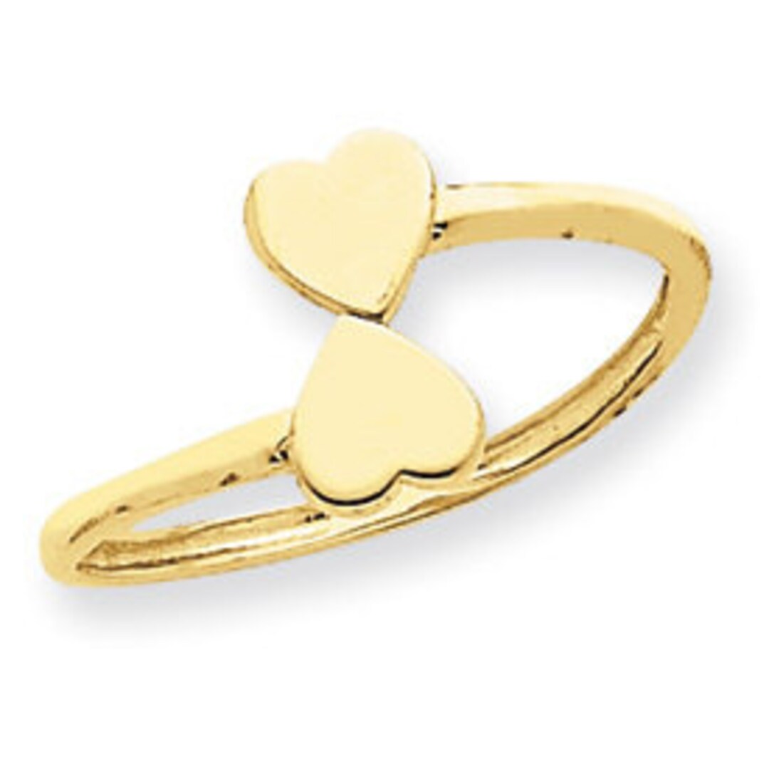Double Heart Toe Ring JC-886 - Etsy