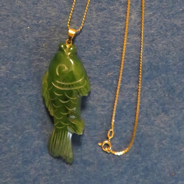 Fish Jade Pendant - Etsy