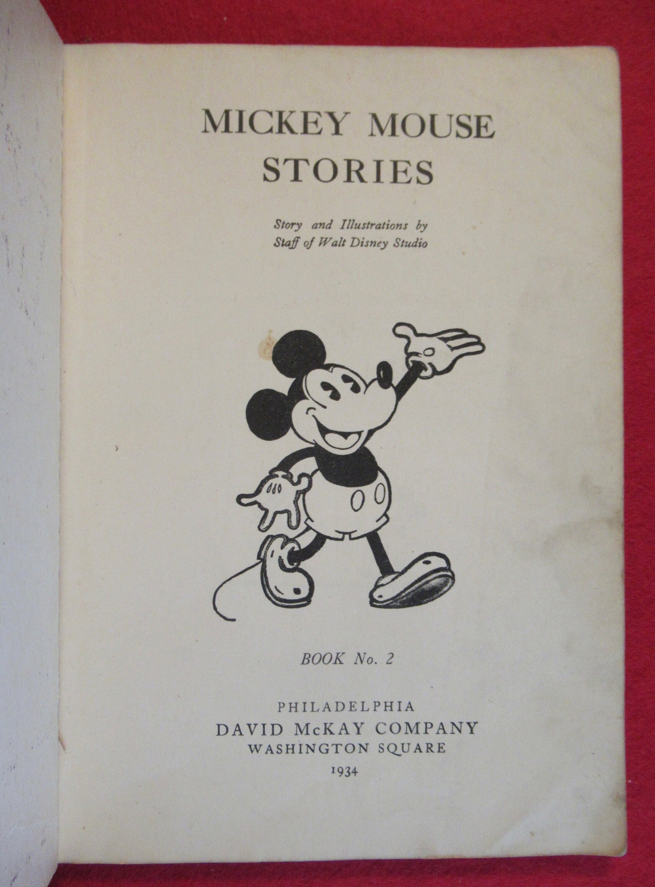 1934 Mickey Mouse Stories Book # 2 David Mckay Company Children's Book ...