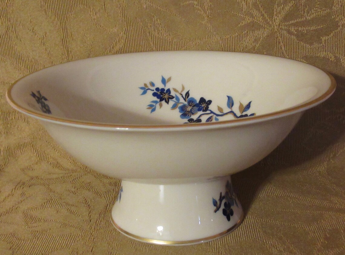 Vintage 1980's Lenox Pagoda Footed Compote Bowl Asian Style - Made in ...
