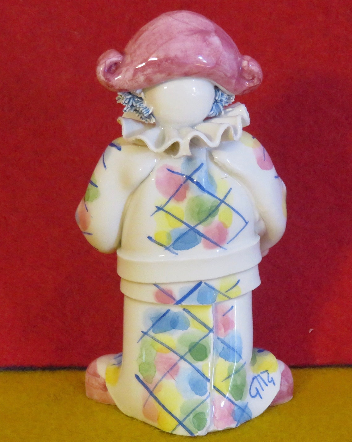 Vintage 1980's Spaghetti Hair Clown Figurine - Made in Italy - Etsy