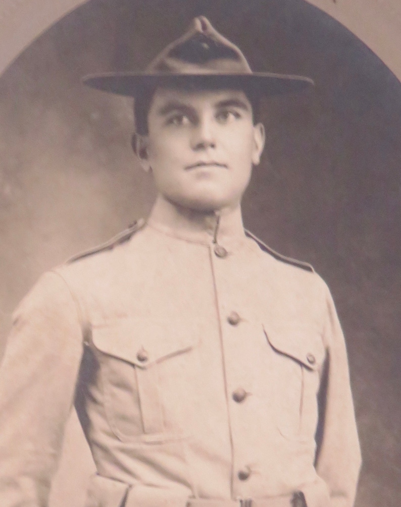 Original 1910's World War I US Army Doughboy Soldier in Uniform Photo ...