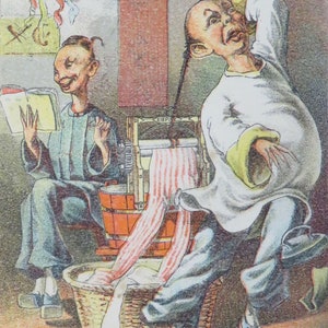 Silly 1880's Empire Wringer Company Auburn NY Chinese Laundry Victorian ...