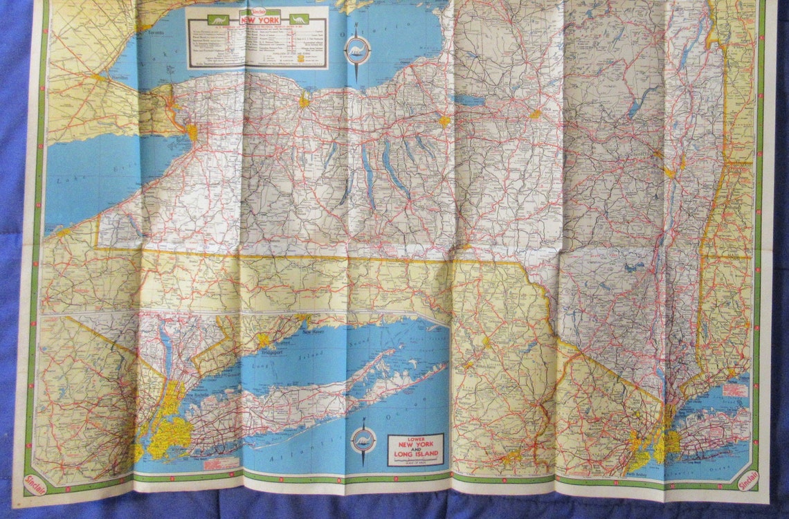 Vintage 1950's Sinclair Oil Company Advertising Road Map - Etsy