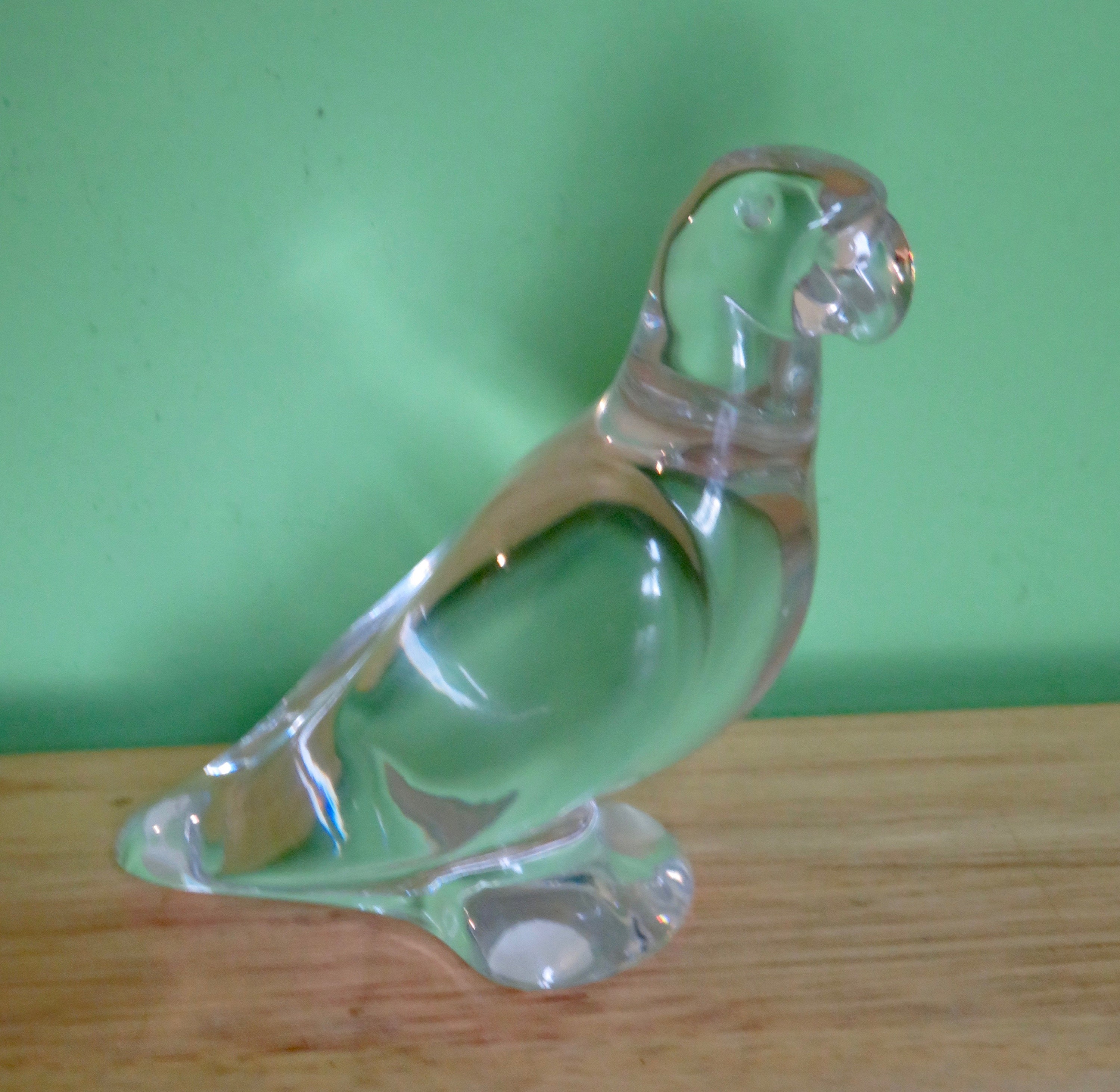 Vintage 1980's Baccarat Crystal Clear Parrot Bird Figurine | Etsy