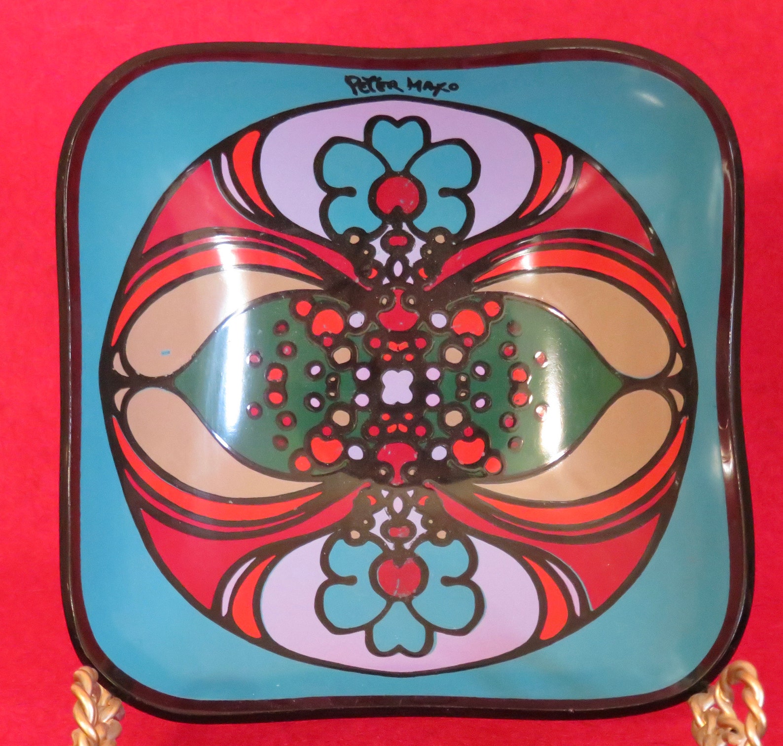 Outstanding 1960's Peter Max Psychedelic Pop Art Glass | Etsy