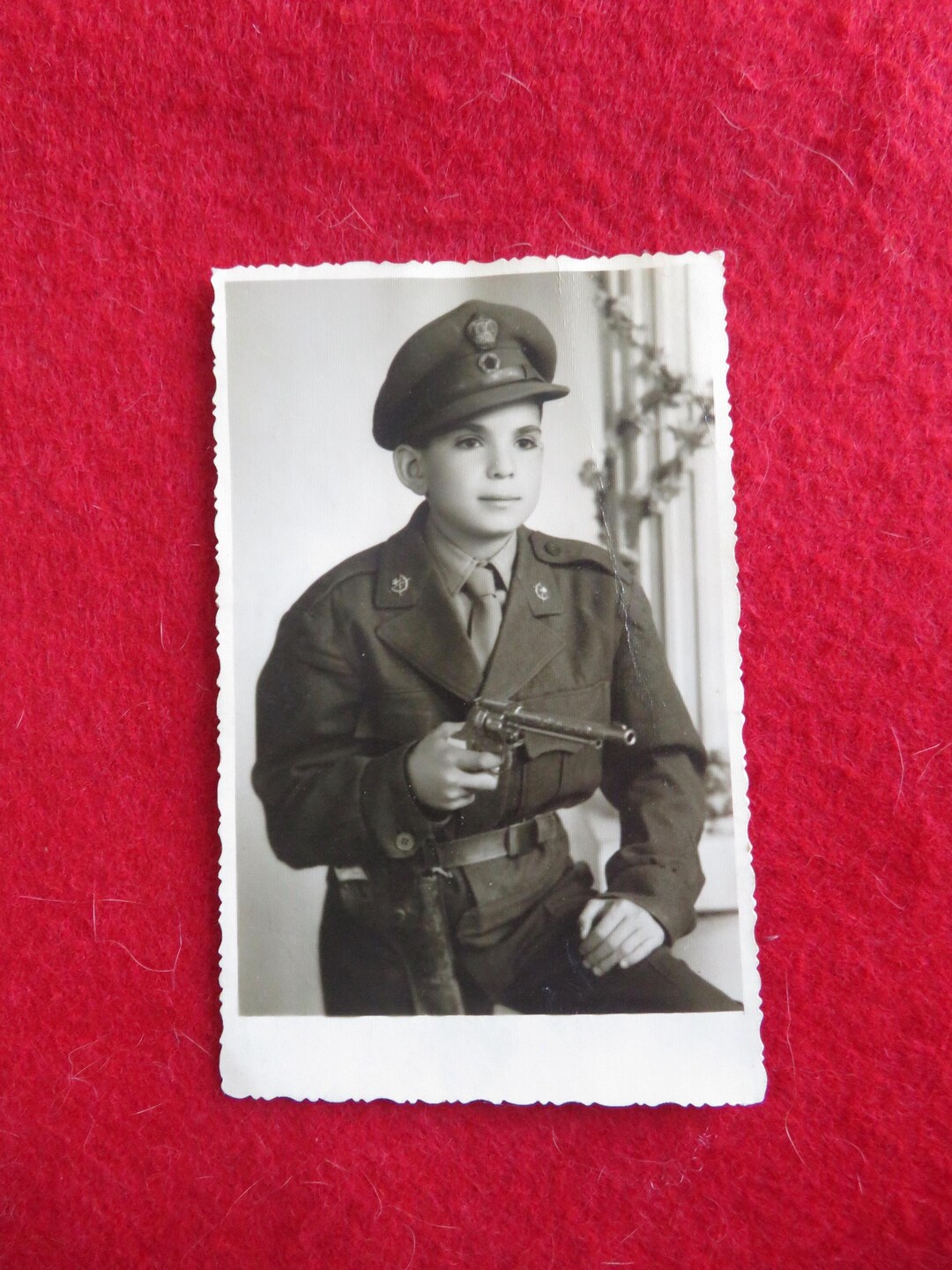 Original 1940's USSR Soviet Union Little Soldier Boy With Gun Studio ...