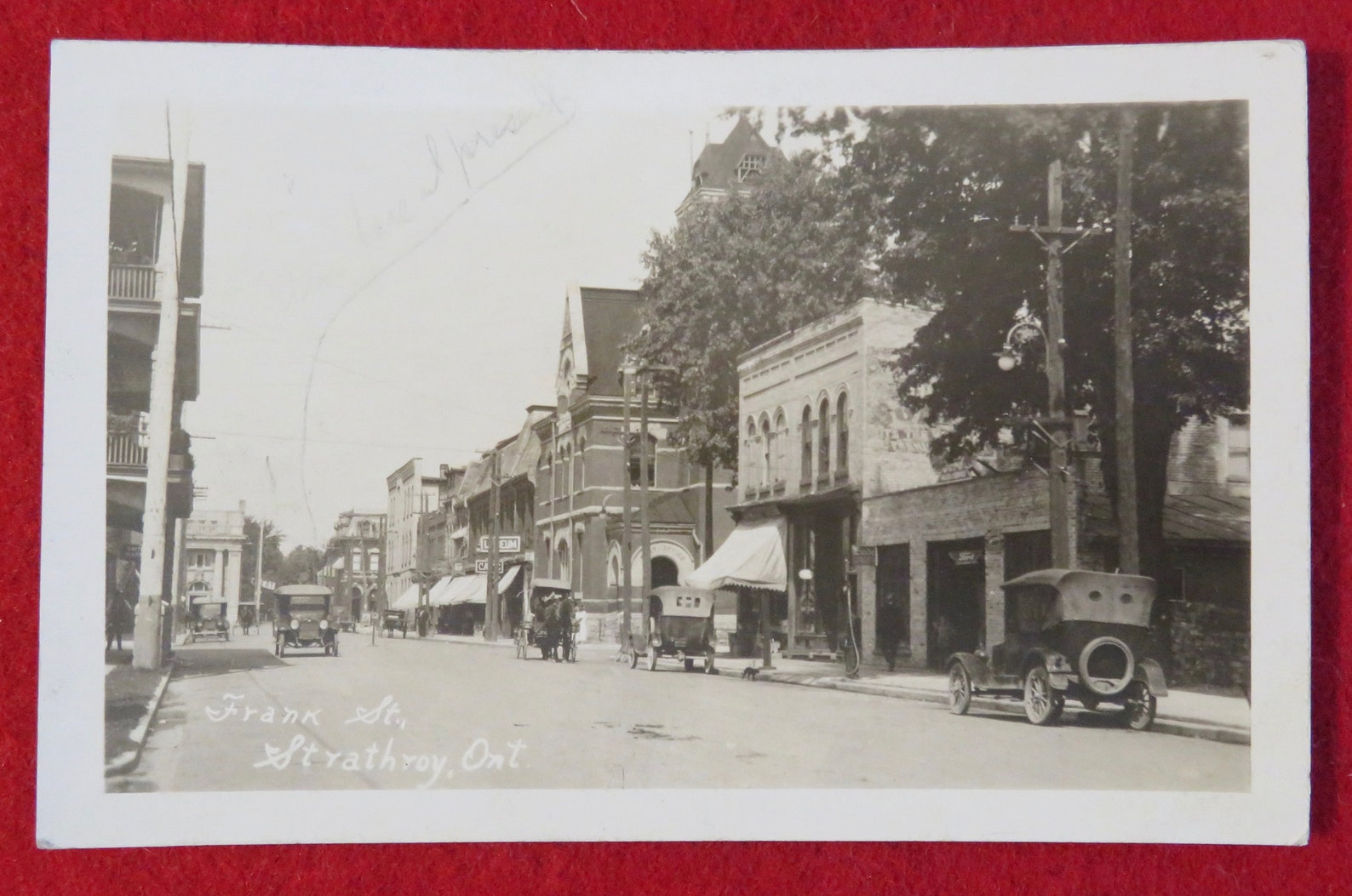 Vintage 1920's Frank Street Strathroy Ontario Souvenir RPPC Real Photo ...