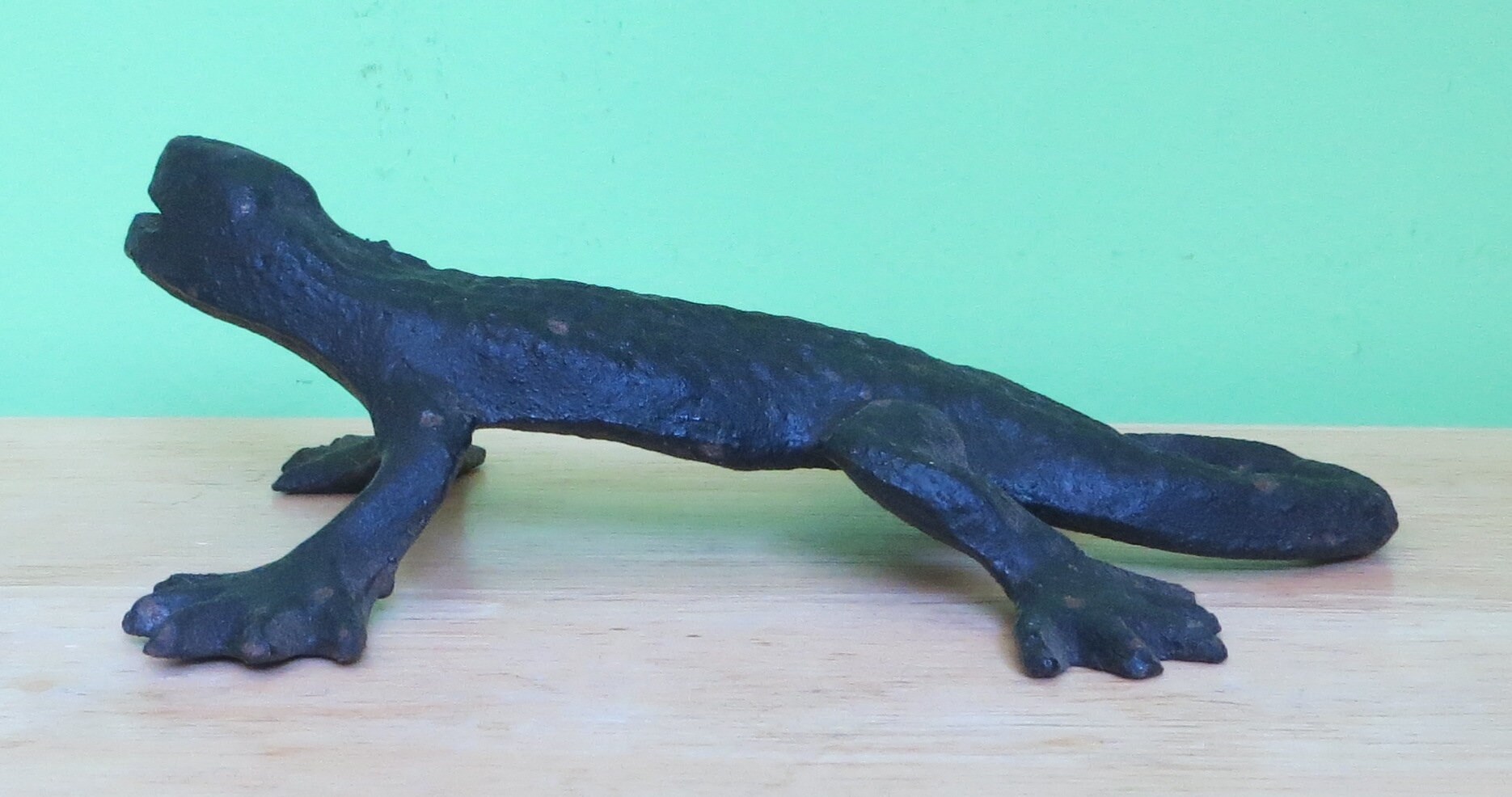 Antique Cast Iron Lizard Figurine | Etsy