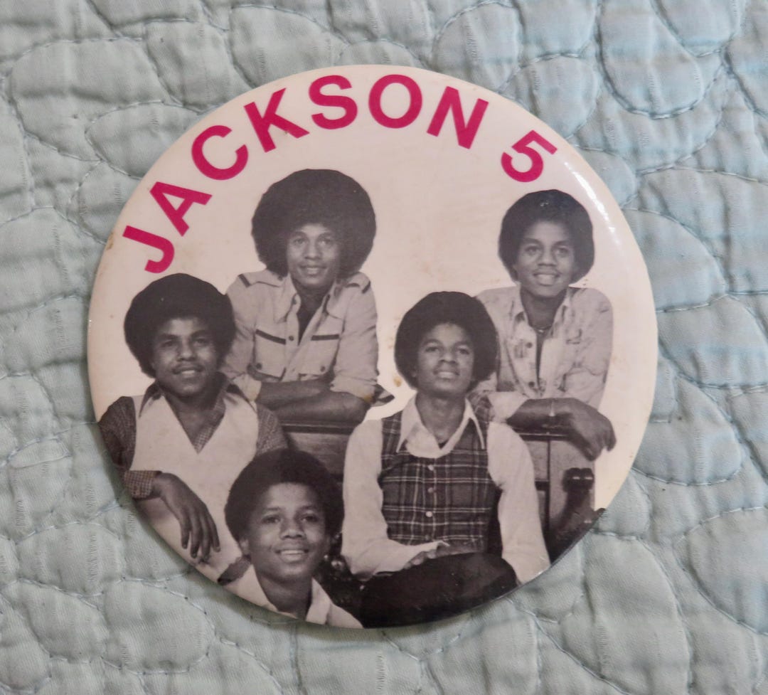 Early 1970's Jackson 5 (five) Michael Jackson Large Pin Back Button - Etsy