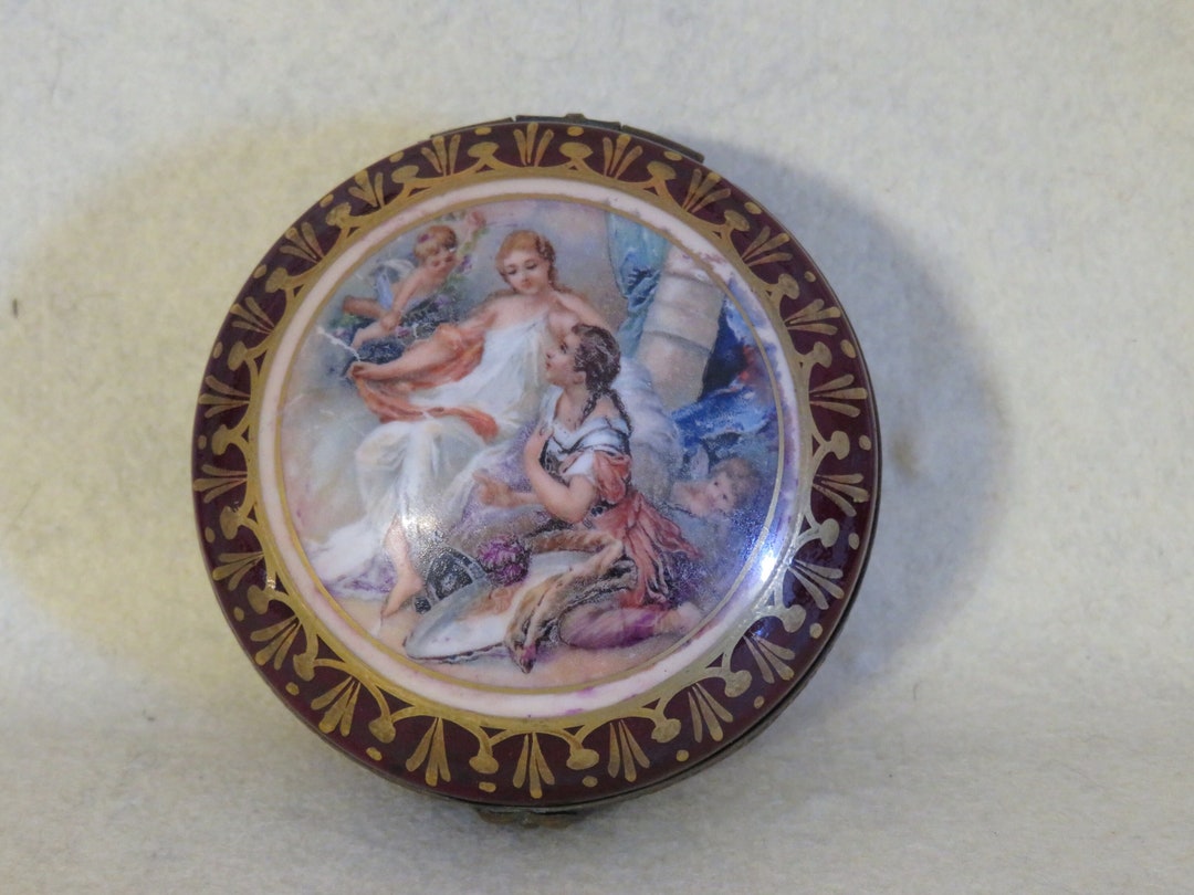 Antique Royal Vienna Beehive Mark Hand Painted Trinket Box - Etsy