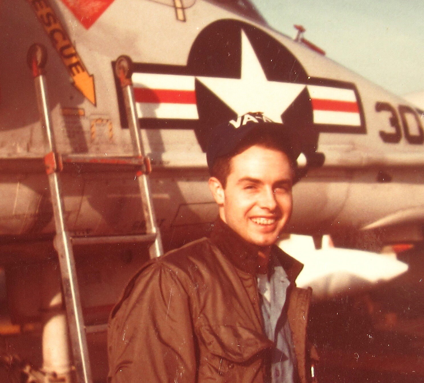 1950's US Air Force Pilot & His Jet Airplane Kodachrome Snapshot Photo ...