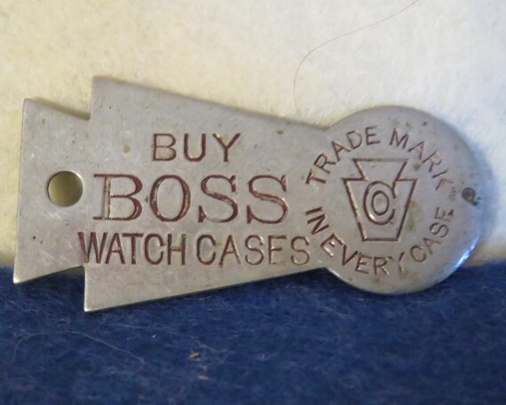 1900's Jas Boss Watch Case Advertising Pocket Watch O… - Gem