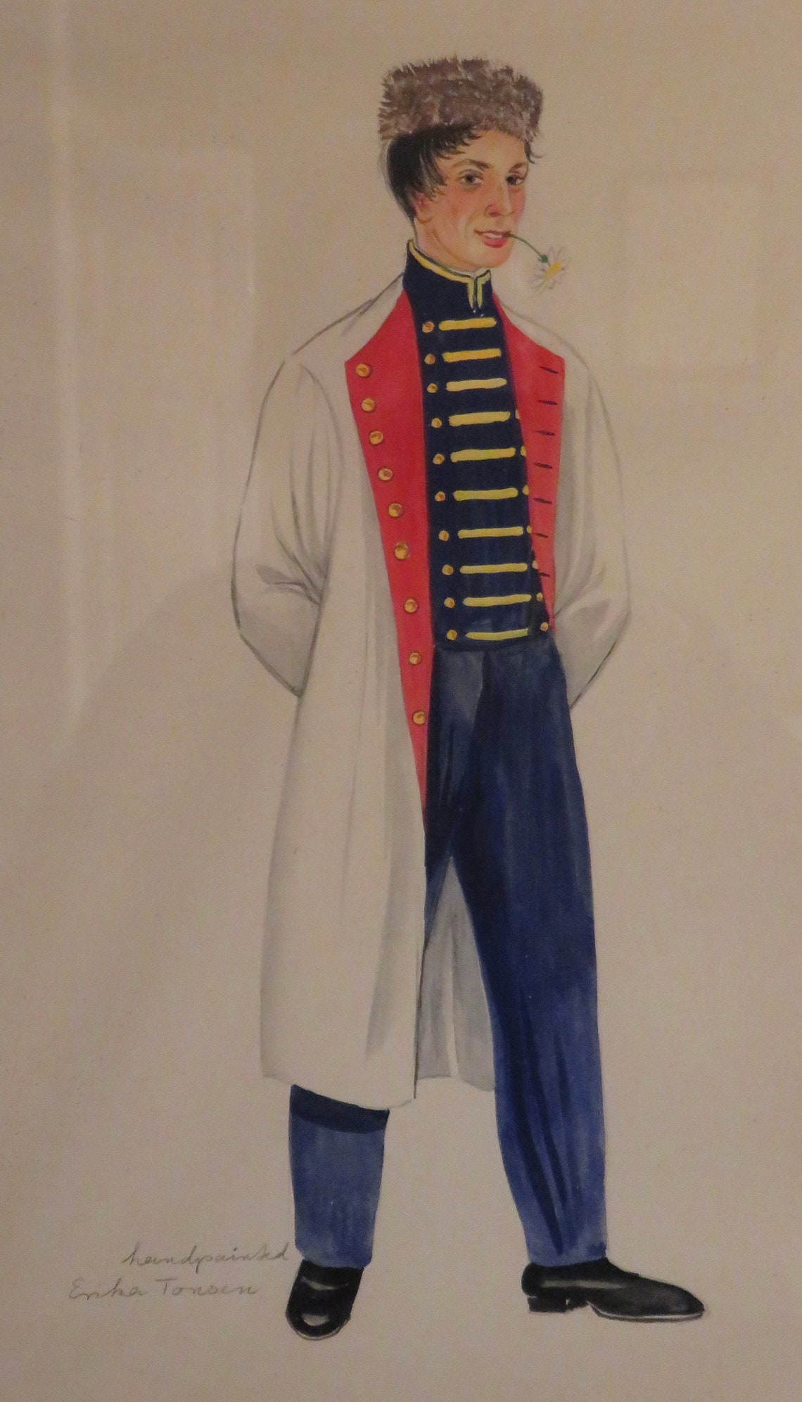 Original 1940's German Hessian Native Costume Hand Painted | Etsy