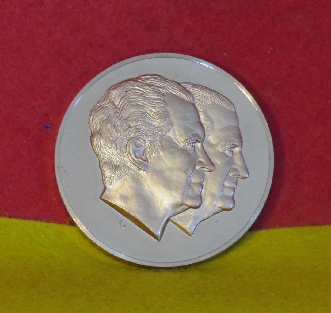 1973 President Richard Nixon Spiro Agnew Inauguration Proof Bronze ...