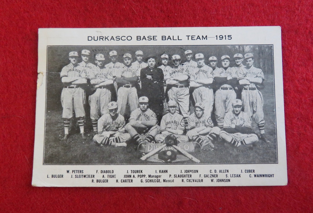 1915 Durkasco Baseball Team Advertising Picture Postcard - Lincoln Park ...