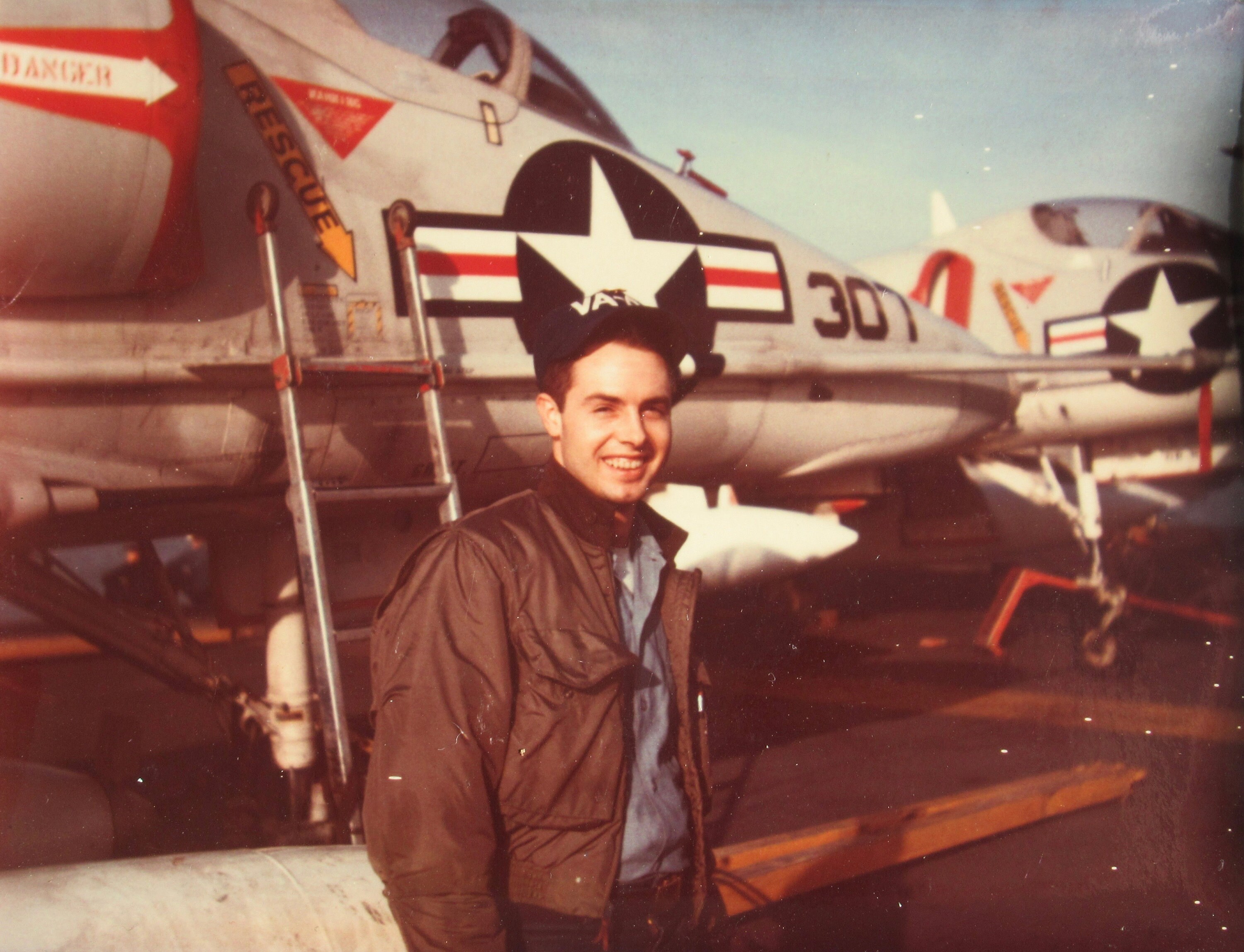 1950's US Air Force Pilot & His Jet Airplane Kodachrome Snapshot Photo ...