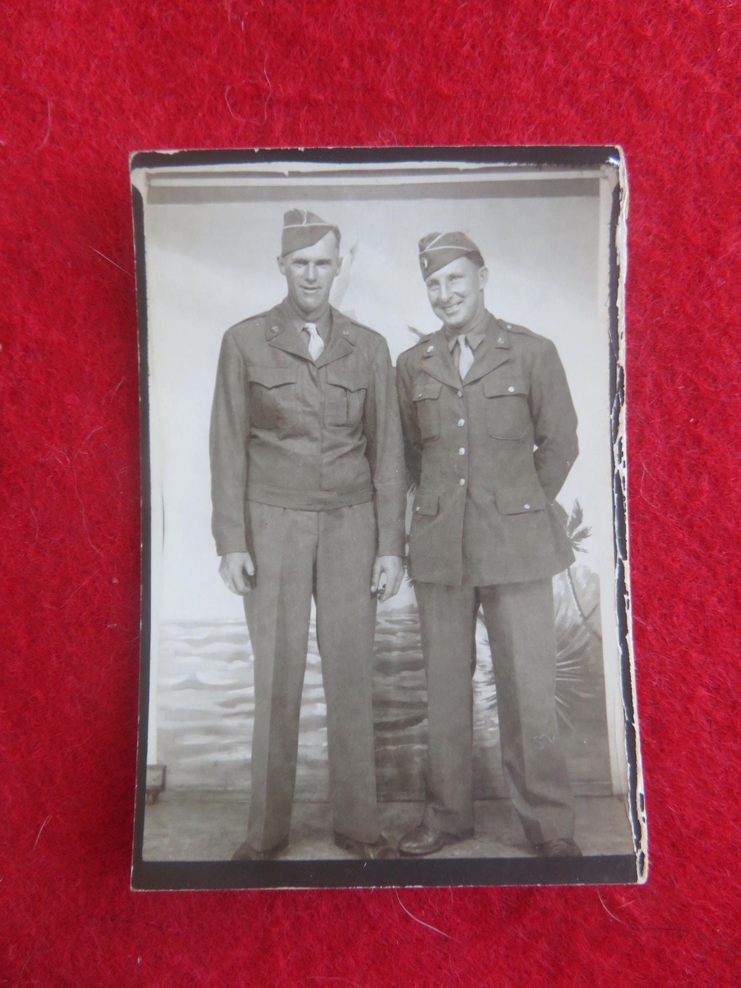Handsome 1940's World War II Era U.S. Army Soldiers Studio Photo ...