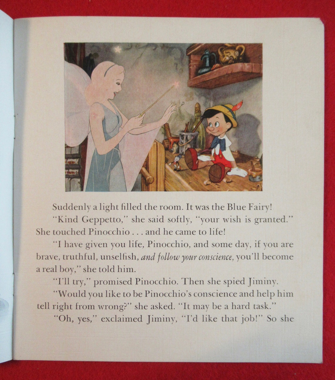 1940 Walt Disney's Pinocchio Whitman Story Book 1061 | Etsy