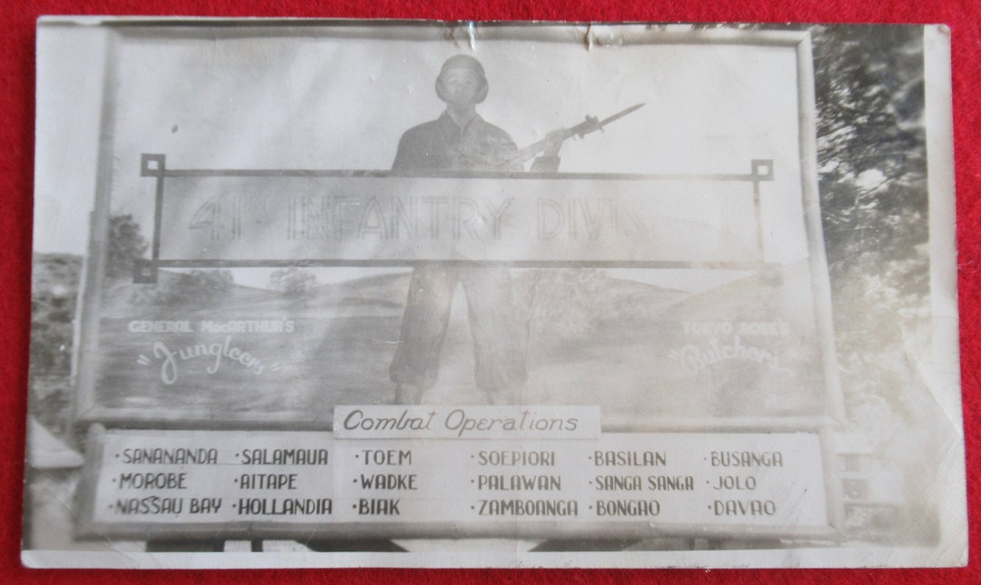 Original 1940's WW II Era 41st Infantry Division General Macarthur's ...