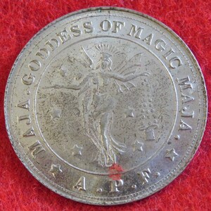 Vintage 1920's Maja Goddess of Magic A. R. Souvenir Token Medal - Etsy