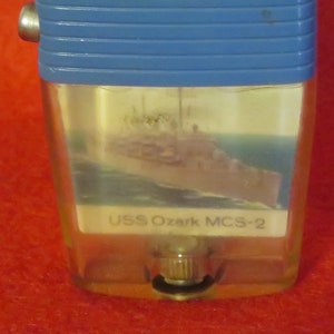 Vintage 1960's USS Ozark MCS 2 US Ship See Thru Advertising Souvenir ...