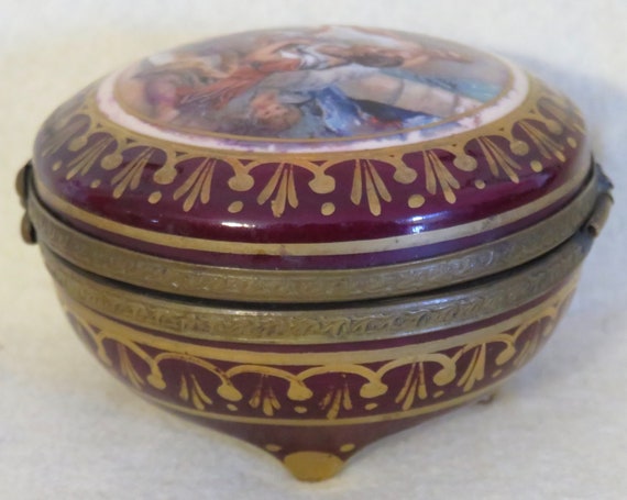Antique Royal Vienna Beehive Mark Hand Painted Trinke… - Gem