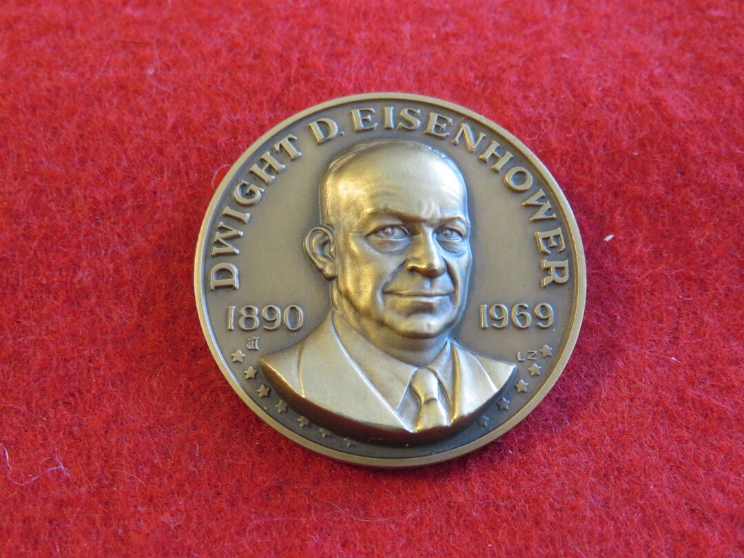 Original 1969 President Dwight D Eisenhower High Relief US Mint ...