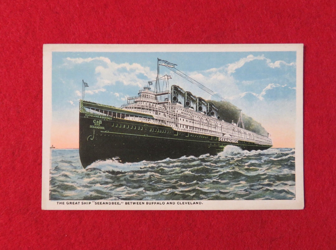 Original 1910's Cleveland & Buffalo Great Ship Seeandbee Color Souvenir ...