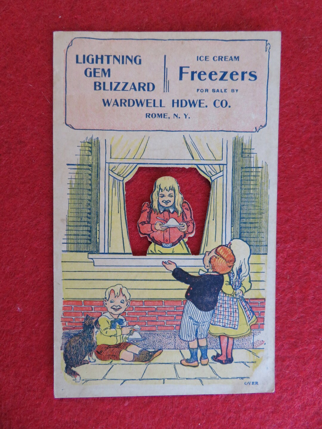 Awesome 1890's Lightning Gem Blizzard Ice Cream Freezers Die Cut ...